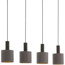 Eglo H&auml;ngeleuchte &raquo;CONCESSA 1 Pendellampe, Stahl, Textil, E27, IP20, Esstischlampe, Lampe&laquo; E27 1 Stk. H&auml;ngelampe mit Textil - f&uuml;r Esszimmer, K&uuml;che 