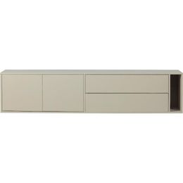 Woood Lowboard &raquo;Settle TV-Kommode&laquo; mit zwei Schubladen, H 45 cm x B 200 cm beige Holzwerkstoff B/H/T: 200cm x 45cm x 44cm, Kiefer
