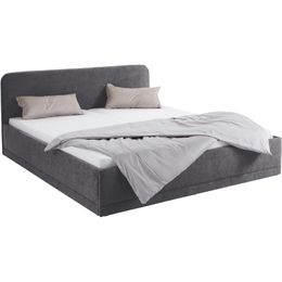 Westfalia Schlafkomfort Polsterbett inkl. Bettkasten bei Ausf&uuml;hrung mit Matratze grau Bezug Bett: wahlweise Microfaser (100% Polyester), Strukturstoff (77% Polyester, 23% 