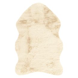 Kayoom Hochflor-Teppich &raquo;Boundless 226&laquo; tierfellf&ouml;rmig 40 mm H&ouml;he Hochflor, Modernes Muster, Deko, Fu&szlig;bodenheizungsgeeignet, Wohnzimmer beige Polyester B : 