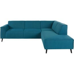 DOMO collection Ecksofa &raquo;Amora, inkl. Federkern f&uuml;r mehr Sitzkomfort, Breite 263cm, L-Form&laquo; Komfortsitzh&ouml;he 47 cm, Fu&szlig;h&ouml;he passend f&uuml;r g&auml;ngige 