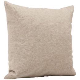 Kissenbezug &raquo;Flanell Baumwolle Kopfkissenbezug - Premium Kissenbezug&laquo; Gr&ouml;&szlig;e 80x80, 40x80 und 70x90 cm; versteckter Rei&szlig;verschluss beige Flanell, 