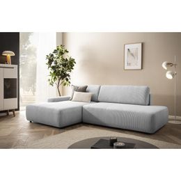 Home Affaire Ecksofa &raquo;TORGE, Schlafsofa Cord, Samtvelours u. Strukur fein, Couch in L-Form&laquo; Schlaffunktion und Bettkasten, Liegefl&auml;che: 210x125 cm, 