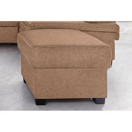 Sit & More sit&more Polsterhocker &raquo;Pisa&laquo; mit Stauraum braun NaturLEDER Punch (echtes Rindsleder) in Sitz und R&uuml;cken. Korpus in passendem Kunstleder SOFTLUX 