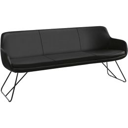 Musterring Essbank &raquo;Tavia&laquo; Schlittengestell in drei Ausf&uuml;hrungen, Breite 180, 200 oder 220 cm schwarz B/H/T: 180cm x 87cm x 66cm, Echtleder
