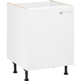 Optifit Sp&uuml;lenschrank &raquo;Parma&laquo; Breite 60 cm wei&szlig; Holzwerkstoff wei&szlig;, B/H/T: 60cm x 87cm x 58,4cm, T&uuml;ren: 1 Stk., Komplettausf&uuml;hrung