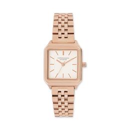 Copenhagen Studios Damen Quarzuhr &raquo;Vintage Square Watch&laquo; Armbanduhr, Damenuhr, Edelstahlarmband, analog Einheitsgr&ouml;&szlig;e