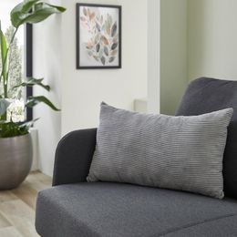 ANDIAMO Dekokissen &raquo;Cord Kissen Emy, Kissenh&uuml;lle mit F&uuml;llung&laquo; Sofakissen, eckig, 40x40 oder 30x50 cm, auch als 4er Set erh&auml;ltlich grau Polyester B/L: 50cm x 