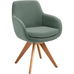Musterring Esszimmerstuhl &raquo;Tavia&laquo; (Set) 2 Stk.Stativgestell Eiche Bianco, Drehfunktion optional, diverse Farben blau B/H/T: 62cm x 86cm x 66cm, 2 Stk., 