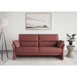 DOMO collection 2,5-Sitzer &raquo;Pina, schmale Armlehnen, mit Federkern, kompakt & elegant&laquo; Hoher Sitzkomfort, Microfaser hochflorig, beere, Breite 199 cm 