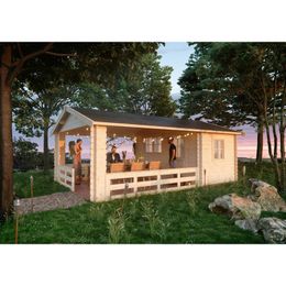Skan Holz Gartenhaus &raquo;Alicante 2&laquo; beige Holzwerkstoff Fu&szlig;boden im Gartenhaus, ohne Dacheindeckung