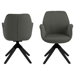 ACTONA GROUP Esszimmerstuhl &raquo;Alma&laquo; () 1 Stk.mit eleganten Kedern, Drehstuhl mit R&uuml;ckholfunktion grau 100% Polyester B/H/T: 60,5cm x 91cm x 58,5cm, 1 