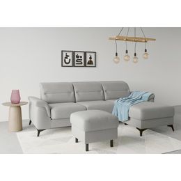 Sit & More sit&more Ecksofa &raquo;Sinatra L-Form&laquo; mit Recamiere, optional mit Kopfteilverstellung und Armteilfunktion grau 100% Polyester B/H/T: 258cm x 85cm x 170cm,