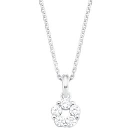 Amor Damen Kette mit Anh&auml;nger &raquo;Bl&uuml;te&laquo; mit Zirkonia (synth.) bunt Silber 925 (Sterlingsilber), L: 42