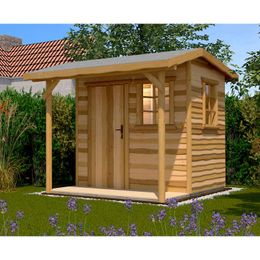 Weka Gartenhaus &raquo;820 Gr.1&laquo; beige Massivholz Fu&szlig;boden im Gartenhaus, ohne Dacheindeckung