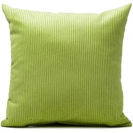 G&ouml;zze Dekokissen &raquo;Capri Cord&laquo; gr&uuml;n Polyester B/L: 45cm x 45cm, 1 Stk.