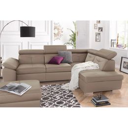 exxpo - sofa fashion Ecksofa &raquo;Spring, super bequem und komfortabel mit Armteil- und Kopfteilfunktion&laquo; wahlweise mit Bettfunktion und Bettkasten, L-