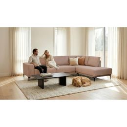 OTTO home Ecksofa &raquo;Xander, L-Form&laquo; Breite 289 cm, Webstoff, Soft-Touch Chenille, schwarze Metallf&uuml;&szlig;e braun 90% PES, 10% NY B/H/T: 289cm x 85cm x 210cm