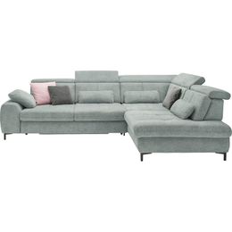 set one by Musterring Ecksofa &raquo;SO 3400 Sitzh&ouml;he 47cm oder 49cm, Sitztiefe verstellbar, B/T 317/220 cm&laquo; Kaltschaumpolsterung, Flachgewebe, whlw. mit 