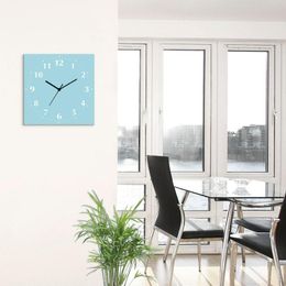 Artland Wanduhr &raquo;Uni Trendfarben&laquo; wahlweise mit Quarz- oder Funkuhrwerk, lautlos ohne Tickger&auml;usche blau B/H/T: 30cm x 30cm x 0,3cm, Quarzuhr, 12 Ziffern