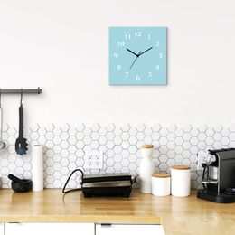 Artland Wanduhr &raquo;Uni Trendfarben&laquo; wahlweise mit Quarz- oder Funkuhrwerk, lautlos ohne Tickger&auml;usche blau B/H/T: 30cm x 30cm x 0,3cm, Funkuhr, 12 Ziffern