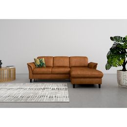 Sit & More sit&more Ecksofa &raquo;Maggiore L-Form&laquo; wahlweise mit Kopfteilverstellung, Schlaffunktion und Bettkasten braun 100% Polyester B/H/T: 258cm x 173cm, Luxus-