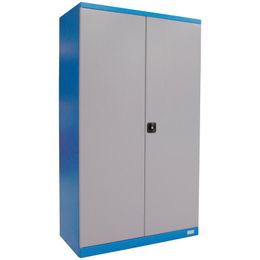 G&uuml;de Werkzeugschrank &raquo;VAS T02&laquo; B/T/H: 110x58x193 cm, abschlie&szlig;bar blau Stahl blau/grau, B/H/T: 110cm x 193cm x 58cm, T&uuml;ren: 2 Stk.