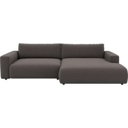 Musterring Ecksofa &raquo;LUCIA zeitlos, bequem, sch&ouml;ne Detailverarbeitung Breite 296cm, L-Form&laquo; grau Flachgewebe VALMONT (60% Baumwolle/40% Leinen);Leder PURO, 