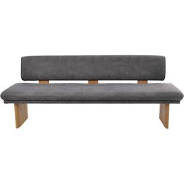 K+w Komfort & Wohnen K+W Komfort & Wohnen Essbank &raquo;Longbeach Polsterbank&laquo; 1 Stk. tlg. Spitzkissenoptik im Sitz, wahlweise in der Breite 204cm oder 224cm grau B/H/T: 224cm 