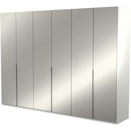 Musterring Kleiderschrank &raquo;San Diego, Kleiderschrank, Schrank, Garderobe, mit Glast&uuml;ren&laquo; 1 Stk. tlg. 6-t&uuml;rig (ged&auml;mpft), 6 B&ouml;den, 3 Kleiderstangen, Chromgriffe 