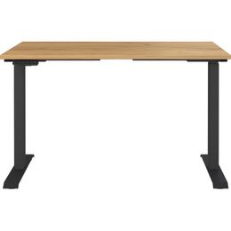 Germania Schreibtisch &raquo;Jet&laquo; moderne Farbvariationen, Breite 120/140/160/180 cm, Made in Germany braun B/H/T: 120cm x 72cm x 80cm, Gestellfarbe schwarz