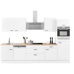 Optifit K&uuml;chenzeile &raquo;Elga&laquo; Premium-K&uuml;che, Soft-Close-Funktion, gro&szlig;en Vollausz&uuml;gen, Breite 330 cm wei&szlig; B/H/T: 330cm x 60cm