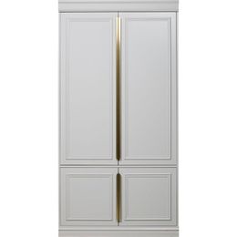 Woood Garderobenschrank &raquo;Organize FSC -Kiefernholz mit Zierleisten-T&uuml;ren und Metallgriffen&laquo; H 215 x B 110 x T 62 cm, Wandbefestigung empfohlen, 