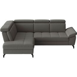 Sit & More sit&more Ecksofa &raquo;Vanity L-Form, B: 254 cm, Leder&laquo; Inkl.Sitz-,Kopf-und Armteilverstellung B/H/T: 254cm x 84cm x 197cm, NaturLEDER , Ottomane links,mit