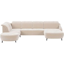 Sit & More sit&more Wohnlandschaft &raquo;Blues U-Form&laquo; inkl. Kopfteilverstellung, wahlweise mit Klapptisch und USB beige 95% Polyester 5% Polyamid B/H/T: 356cm x 93cm