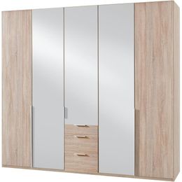 wimex Kleiderschrank &raquo;New York&laquo; mit Spiegelt&uuml;r braun B/H/T: 225cm x 236cm x 58cm, Schubladen: 3 Stk. T&uuml;ren: 5 Stk.
