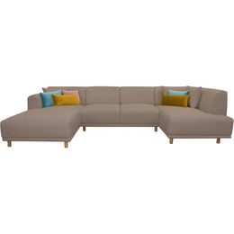 OTTO home Wohnlandschaft &raquo;Maroon U-Form&laquo; in skandinavischem Design, mit losen Kissen beige Struktur grob ( 100% POLYPROPYLEN;Struktur fein ( 100% 