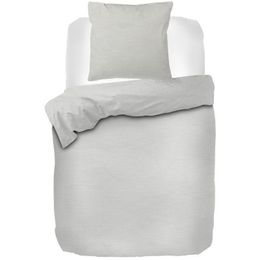 Kayori Bettw&auml;sche &raquo;Nikko&laquo; 2 Stk. Hergestellt aus GOTS-zertifizierter Bio-Baumwolle silber Leinen-Perkal, Obermaterial: 50% Baumwolle, 50% Leinen B/L: 