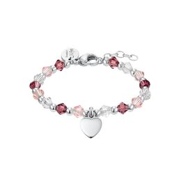 Prinzessin Lillifee Damen Armband &raquo;Herz&laquo; mit Glasstein rosa 14cm, Edelstahl