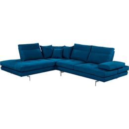 Calia italia Ecksofa &raquo;Toby Wing, B/T: 288/232 cm, Designsofa mit hohem Sitzkomfort, L-Form&laquo; Sitztiefenverstell.,wahlw. mit Kissen-Set, F&uuml;&szlig;e chrom 