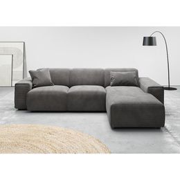 Home Affaire Ecksofa &raquo;Glimminge L-Form auch in Breitcord, Feincord + Easy care-Bezug,&laquo; Breite 264, Zierkissen grau 12% Polyaxryl, 88% Polyester B/H/T: