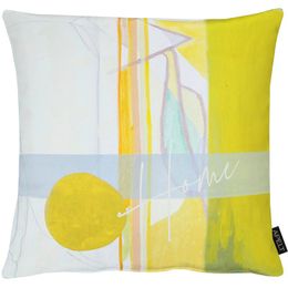Apelt Dekokissen &raquo;Capri&laquo; Kissenh&uuml;lle mit F&uuml;llung, 1 St&uuml;ck beige Baumwolle, Leinen B/L: 48cm x 48cm, 1 Stk.