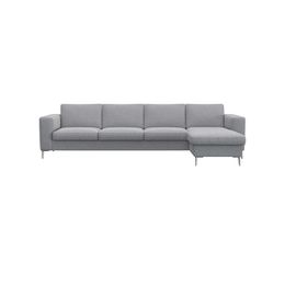 FLEXLUX Ecksofa &raquo;Fiore, super Sitzkomfort durch Kaltschaum im Sitz, L-Form&laquo; breite Armlehnen, F&uuml;&szlig;e Alu grau B/H/T: 295cm x 85cm x 159cm, Chenille, 