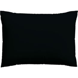 Schlafgut Kissenbezug &raquo;Premium Kissenbezug Woven Satin (1 St)&laquo; Ton-in-Ton Rei&szlig;verschluss, Fadendichte von 300tc, Uni, OEKO Tex schwarz Mako-Satin, Obermaterial: