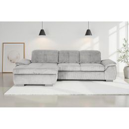 Die PlanBar Ecksofa &raquo;MP-IN16037 L-Form, Breite 289 cm, mit Kaltschaum-Polsterung&laquo; mit Sitztiefenverstellung & Zierkissen 88% Polyester, 12% Polyamid B