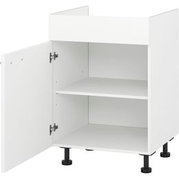 KOCHSTATION Herdumbauschrank &raquo;"KS-Scafa"&laquo; Breite 60 cm, mit T&uuml;r, wahlweise T&uuml;ranschlag rechts oder links wei&szlig; wei&szlig;, B/H/T: 60cm x 75cm x 56cm, T&uuml;ren: 