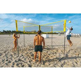 Crossnet distributed by Hammer Volleyballnetz &raquo;und Beachballnetz Crossnet&laquo; mit Transporttasche (Rucksack) gelb B/H/L: 440cm x 240cm x 440cm 
