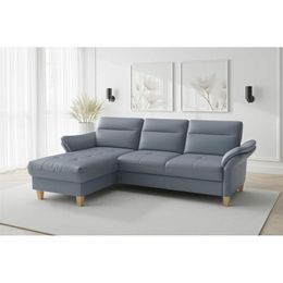 Sit & More sit&more Ecksofa &raquo;Pamela L-Form, Leder, B: 218 und 230 cm&laquo; optional Armteilverstellung, Schlaffunktion & Bettkasten B/H/T: 230cm x 90cm x 164cm, 