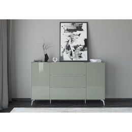 set one by Musterring Sideboard &raquo;Reno&laquo; 1 Stk. tlg. Mit Winkelfu&szlig; in diversen Farben, 109 cm H&ouml;he & Farbauswahl gr&uuml;n Glas, Holzwerkstoff B/H/T: 182cm x