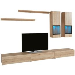 OTTO home Wohnwand &raquo;Baros&laquo; Set, 6 Stk. tlg. braun B/H/T: 270cmcm